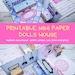 Printable Mini Paper DOLLSHOUSE Kit - Bundle of 4 Pop-up Rooms to Color ...