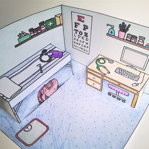 Printable mini Doctors Surgery / office pretend play | Etsy