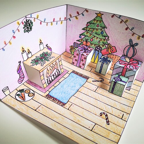Mini Classroom Dollshouse Printable Pop-up Craft Color Cut - Etsy