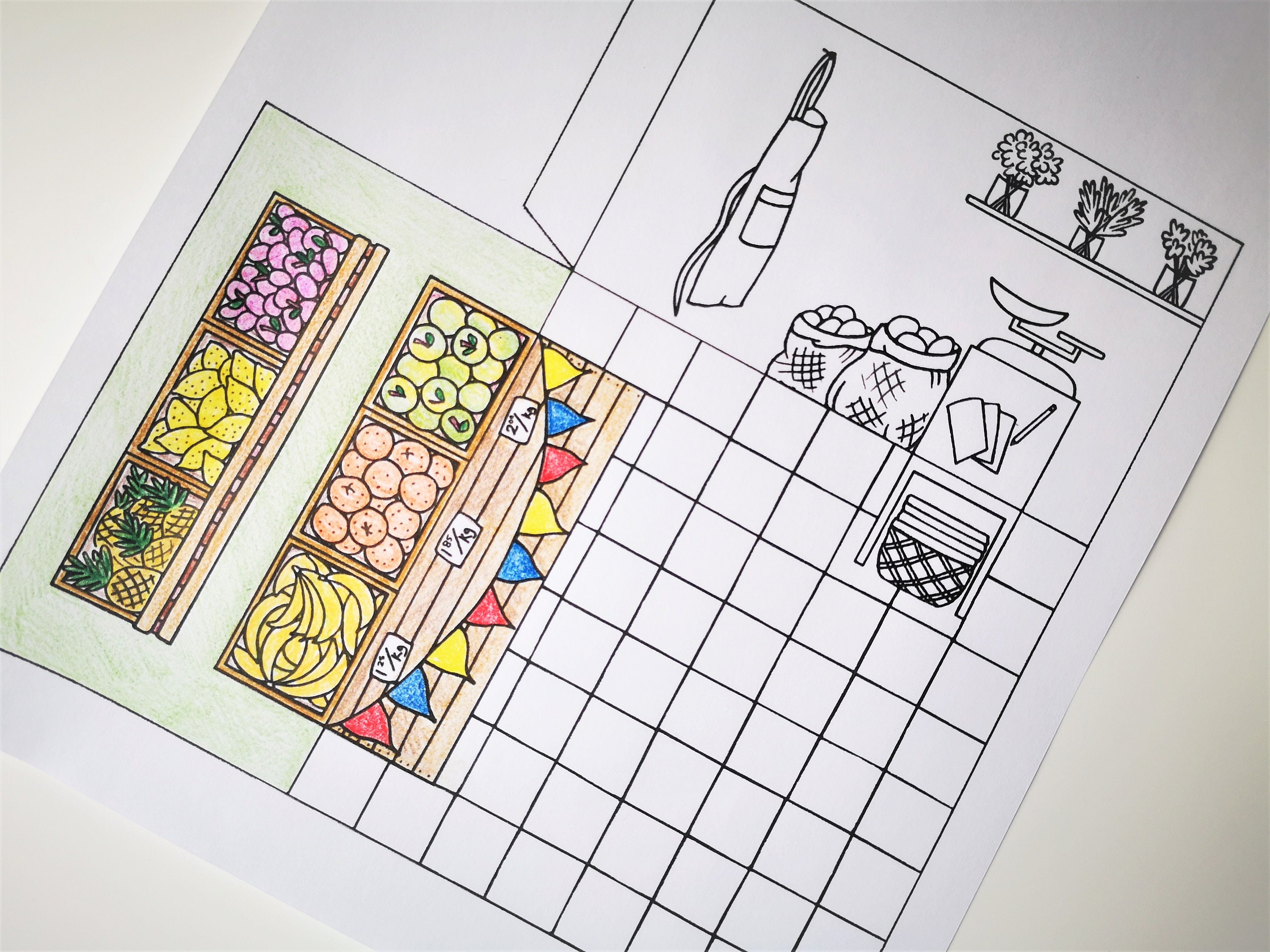 Paper Pop-up Grocers / Grocery Store Dolls House Printable Color, Cut ...