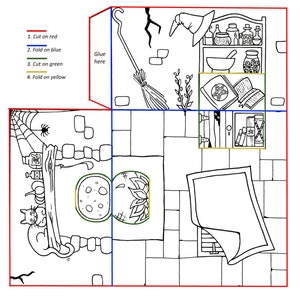 Halloween Craft Pop-up Witches House - Etsy