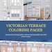 BUNDLE of 4 Victorian Terrace House Exterior Coloring Pages - Instant ...