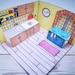 Printable Mini Paper DOLLSHOUSE Kit - Bundle of 4 Pop-up Rooms to Color ...