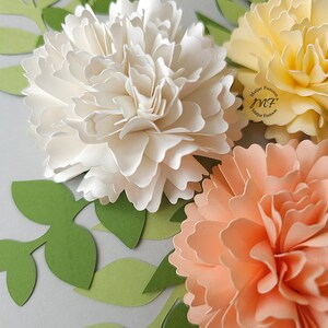 SALE Mini Template Carnation Paper Flower SVG | Shadow Boxes | Flowers ...