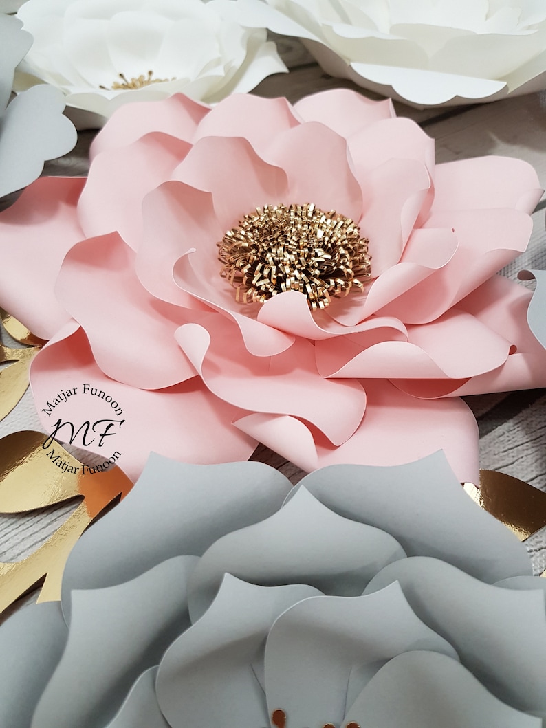 Paper Flowers Set Paper Flowers Wall Decor Nursery Paper - Etsy