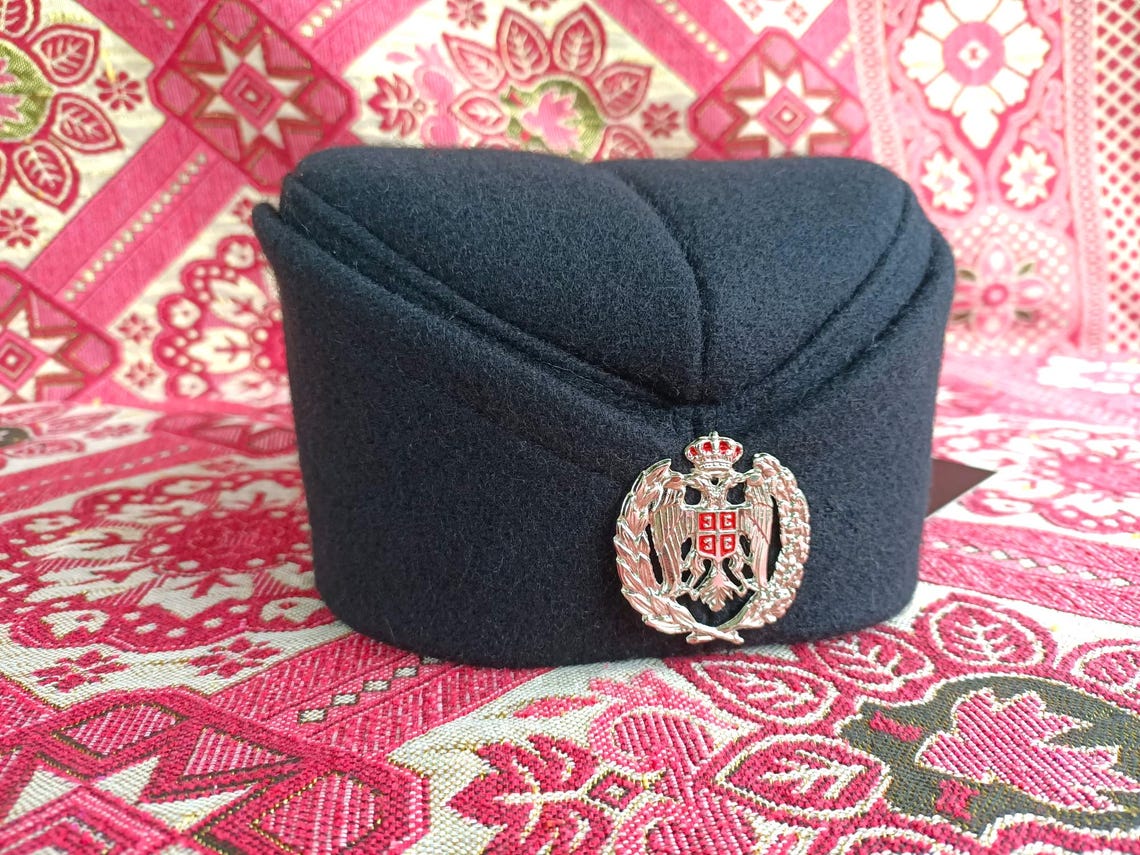 Traditional Serbian Sajkaca Hat With Kokarda Badge – Wool Cap - Etsy