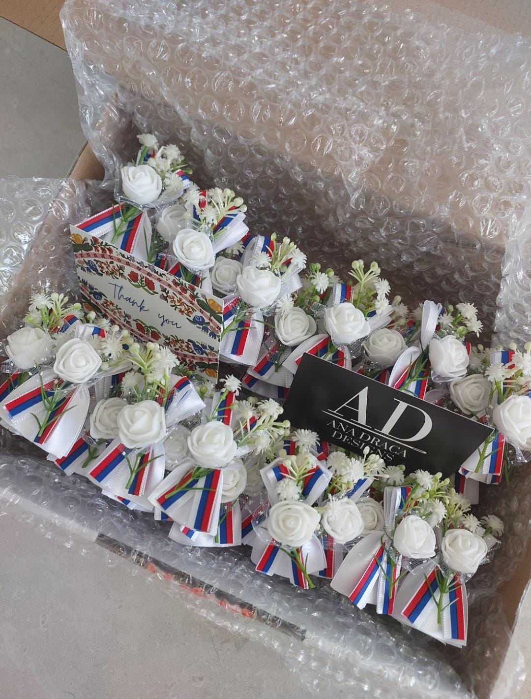 Handcrafted Traditional Balkan Flowers for Weddings Guests, Cvetici Za ...