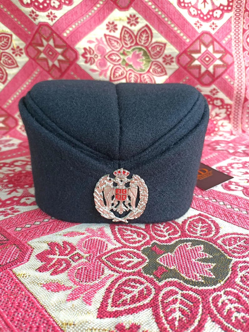 Traditional Serbian Sajkaca Hat With Kokarda Badge – Wool Cap - Etsy