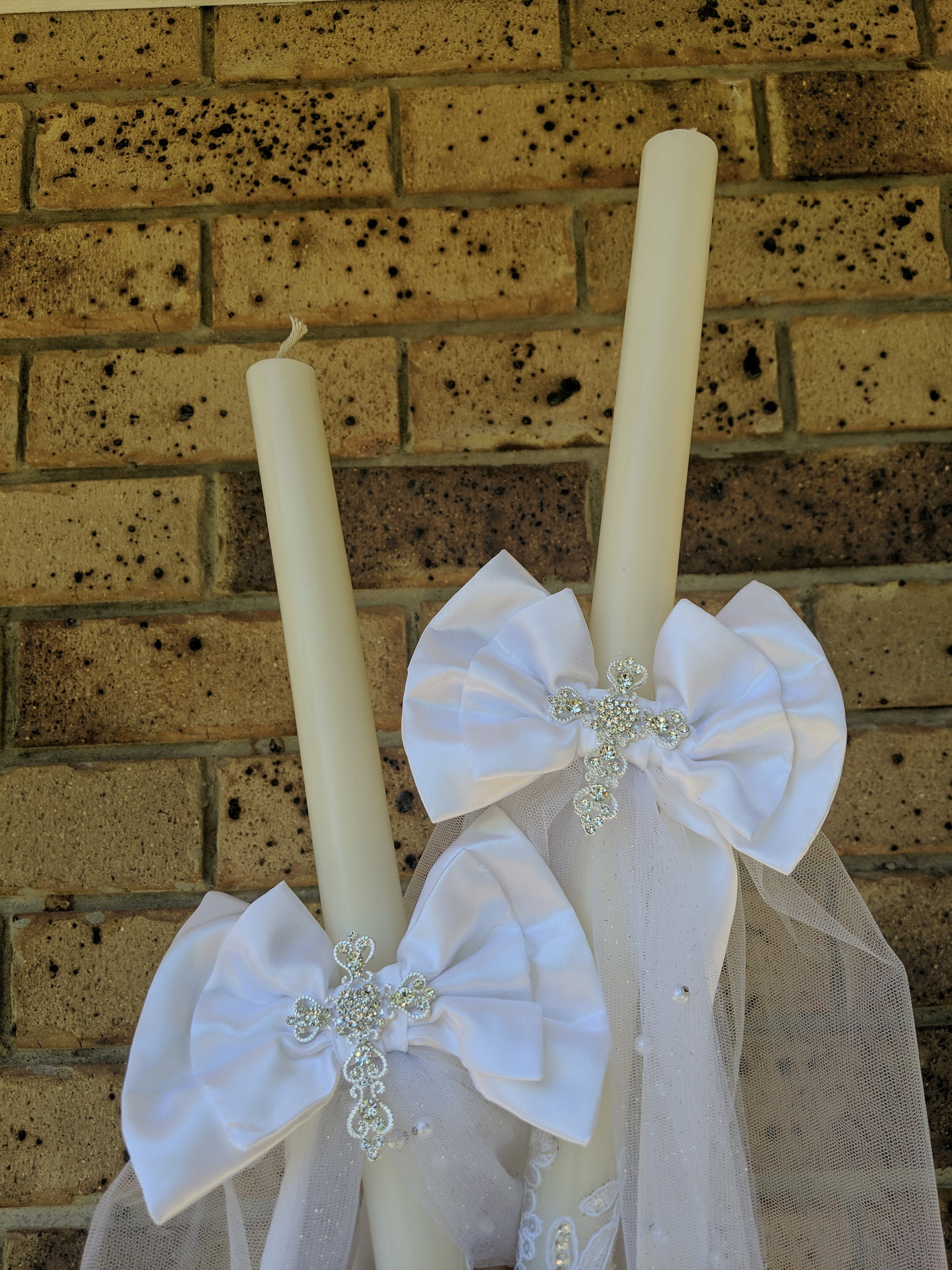 Orthodox Christian Wedding & Christening Decorated Candles, Beeswax or ...