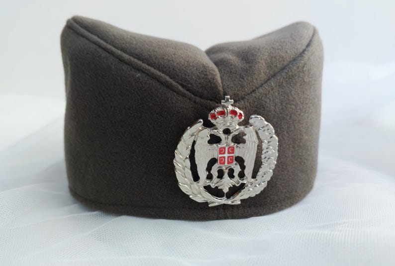 Serbian Sajkaca Hat With Kokarda Badge – Wool Military Cap - Etsy