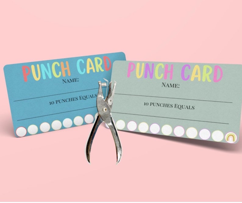 Kids Punch Reward Cards: Behavior Incentive, Loyalty Cards - Etsy