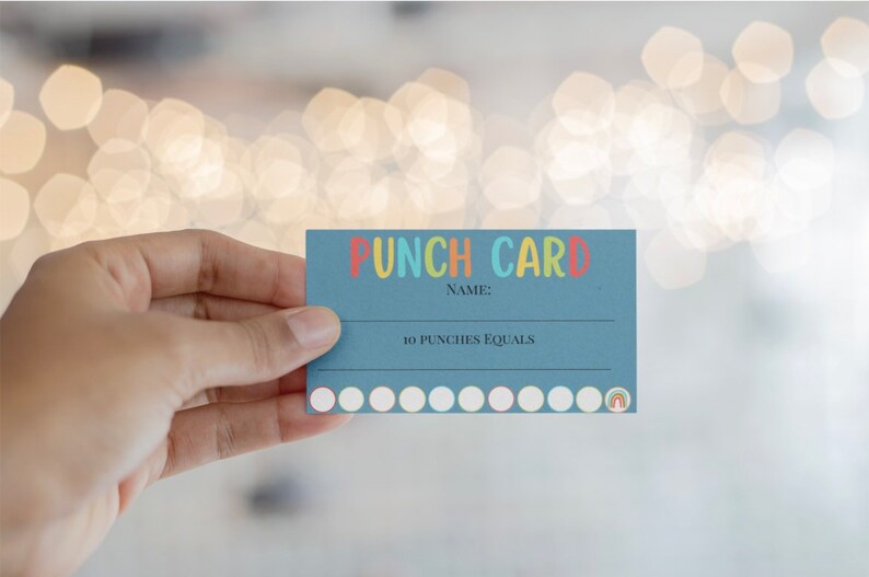 Kids Punch Reward Cards: Behavior Incentive, Loyalty Cards - Etsy