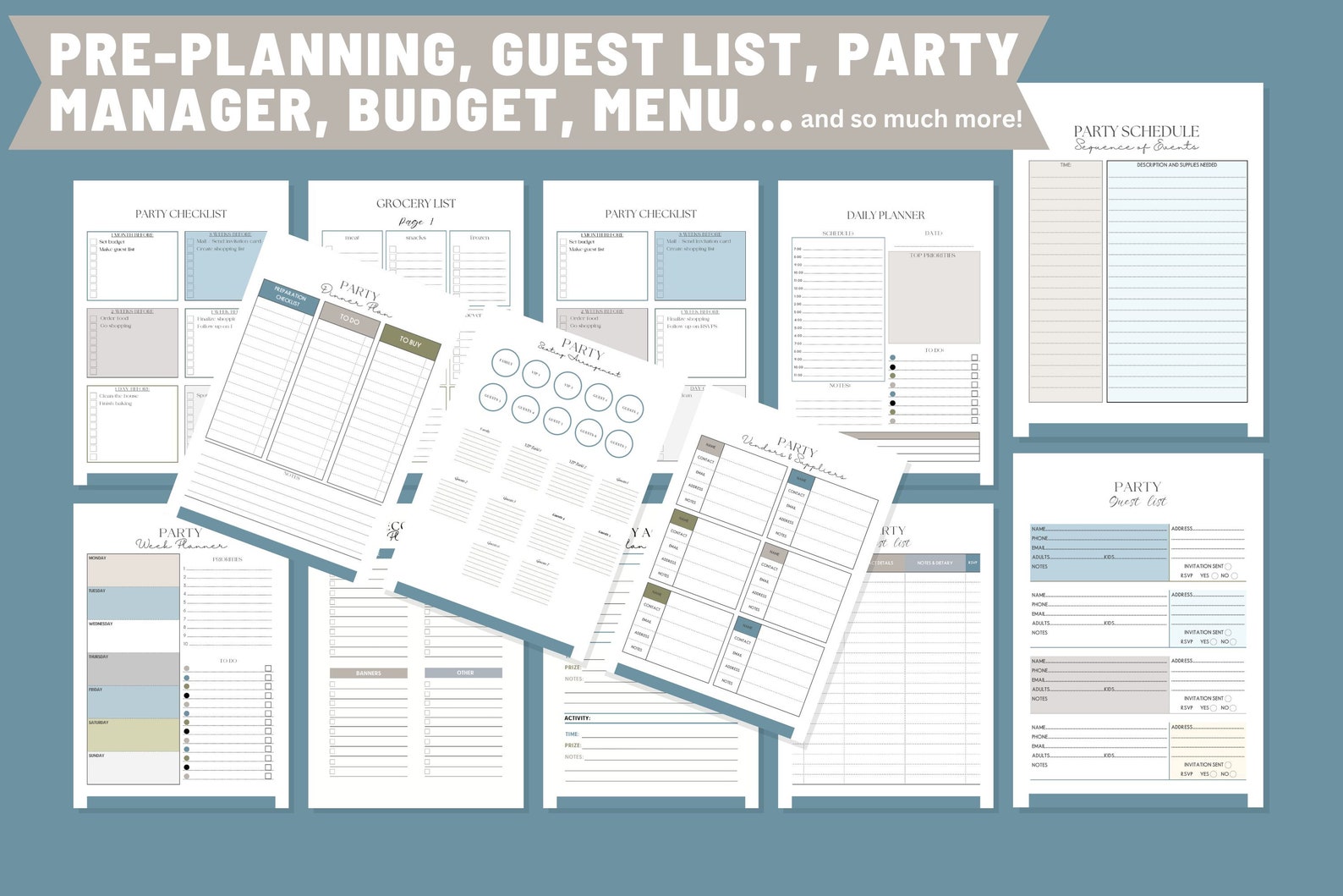 Birthday Party Event Planner Decor Price List Party Event to Do List ...