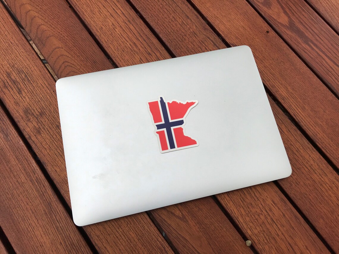 Minnesota Norwegian Flag Sticker - Etsy