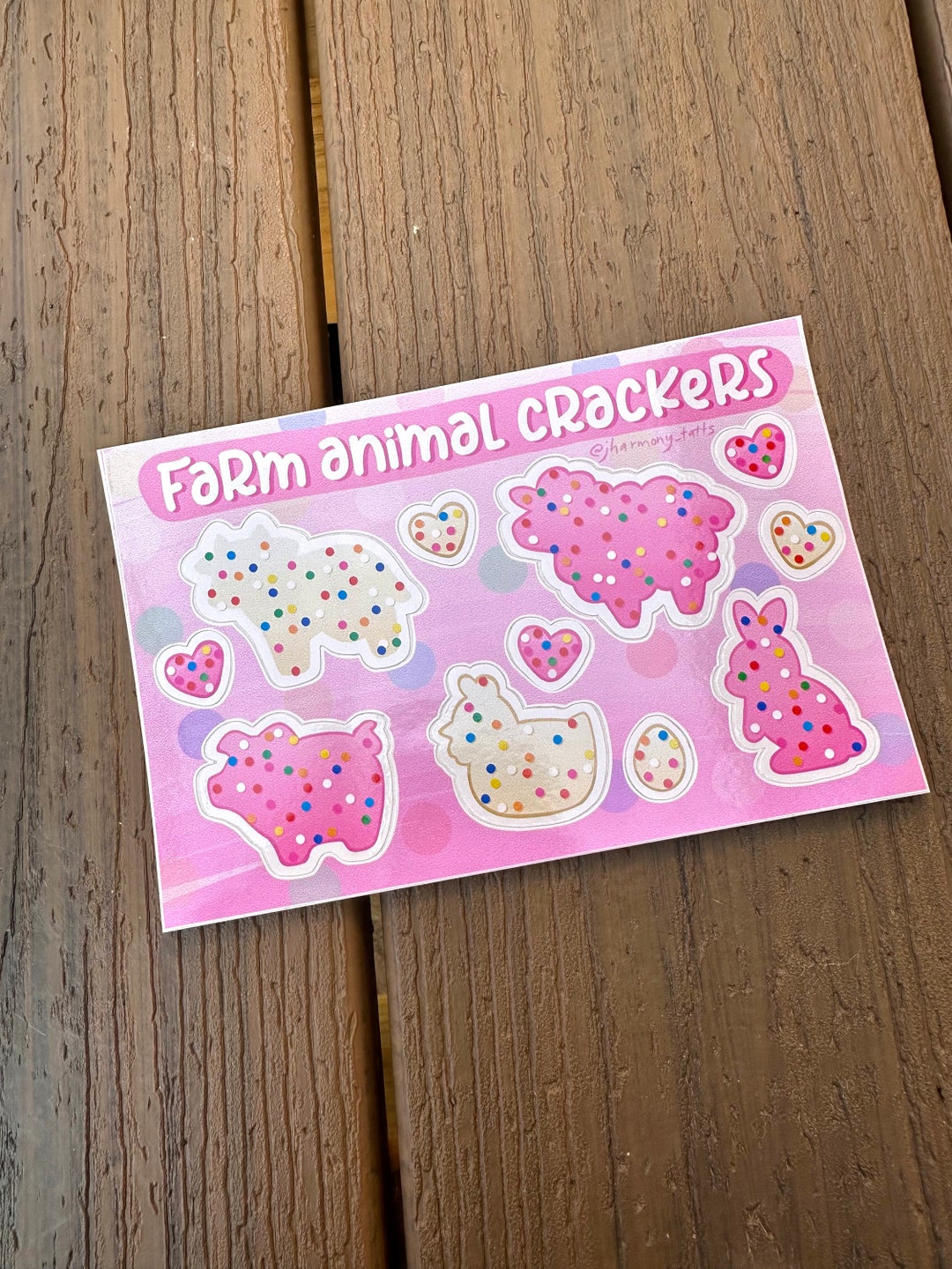 B-GRADE Farm Animal Crackers Sticker Sheets Reduced Price - Etsy