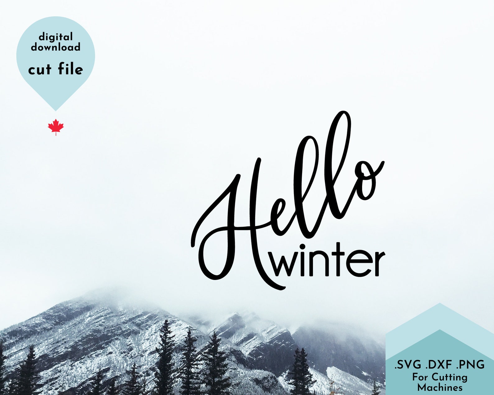 Hello Winter Svg Christmas Quote Svg Winter Quote Svg | Etsy