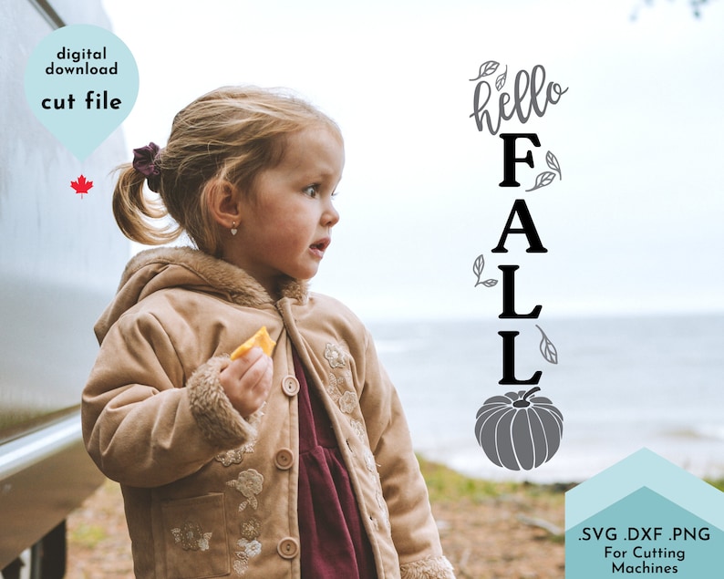 Vertical Sign Svg Hello Fall Svg Porch Sign Svg Fall Svg | Etsy