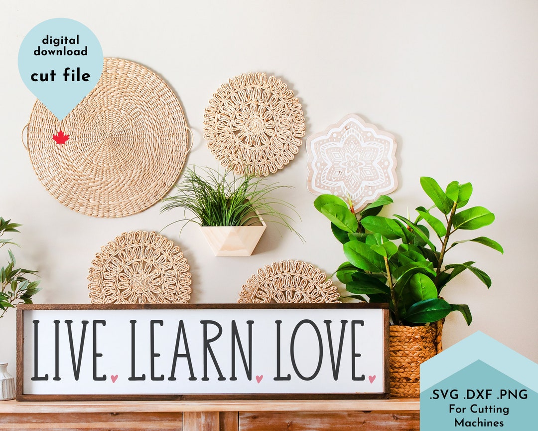 Teacher SVG, Classroom Sign Design, Live Learn Love SVG, Grandkids Svg ...