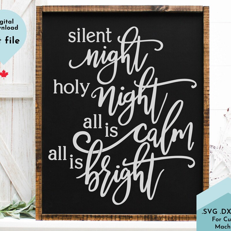 Silent Night Svg - Etsy