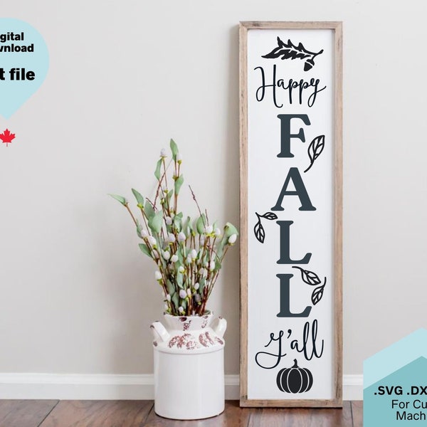 Happy Fall Porch Sign Svg - Etsy
