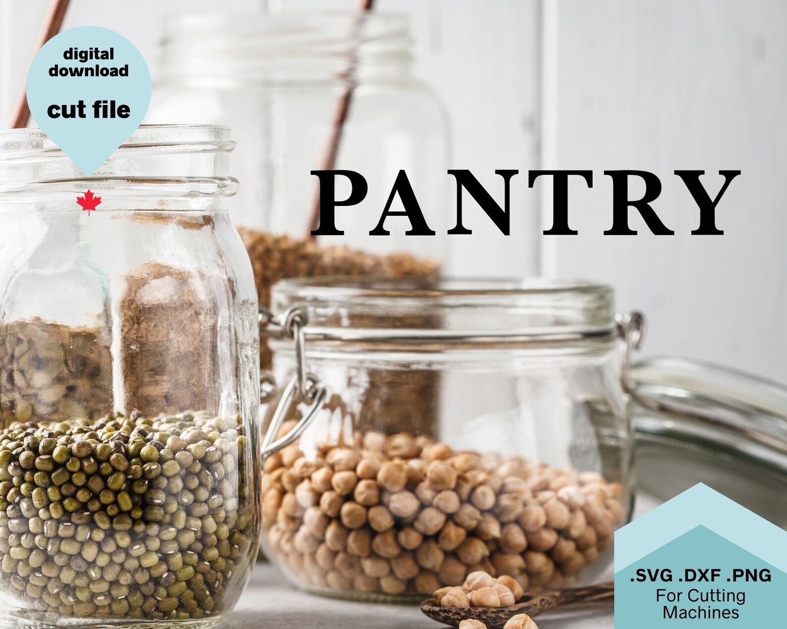 Pantry svg Dxf Png Only Farm House Style Cutting File - Etsy