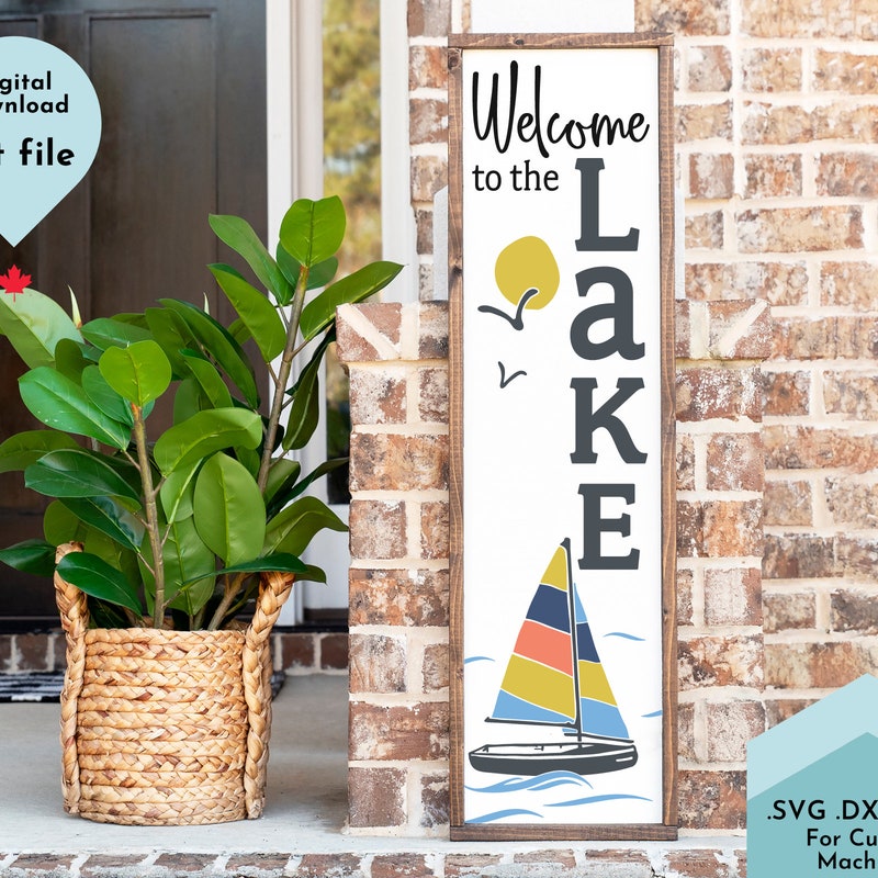 Vertical Lake Sign - Etsy
