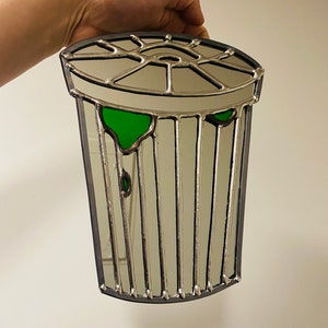 Trash Mirror Stained Glass Mirror Glass Wall Mirror Glass Art Garbage ...
