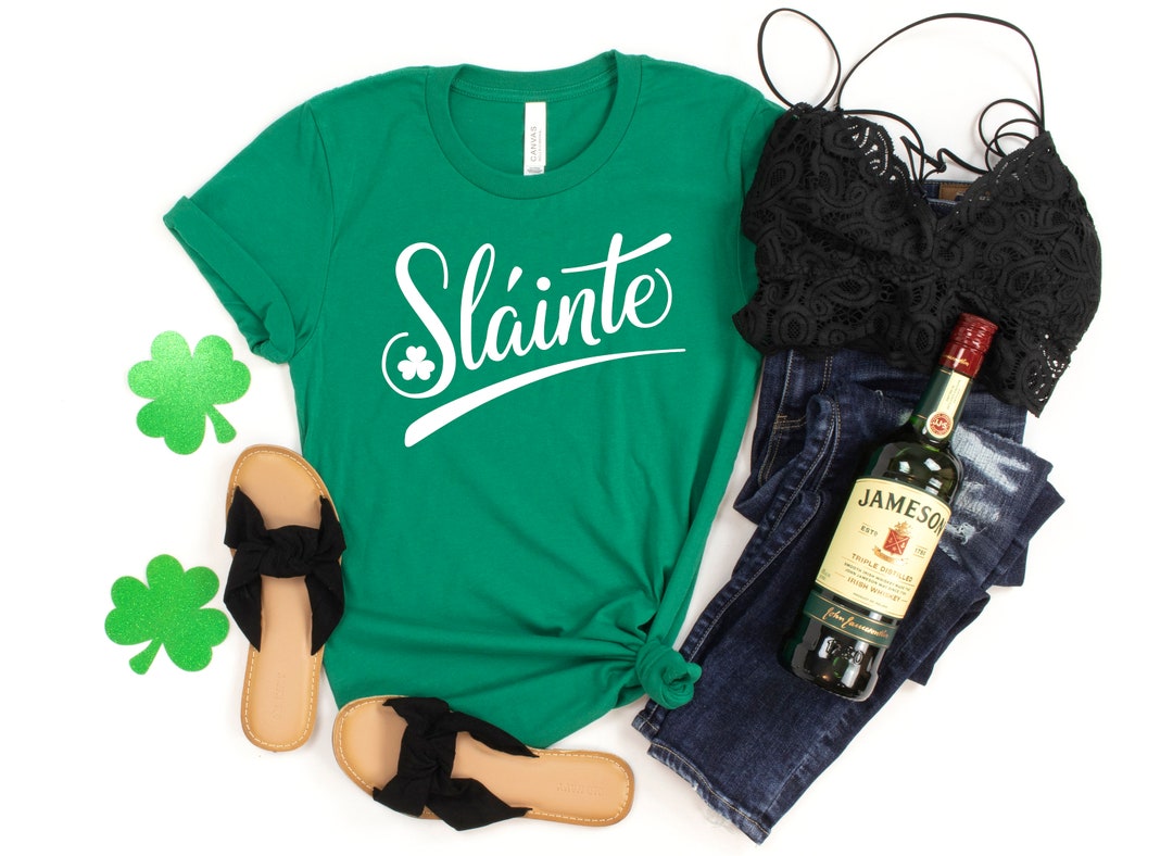 Slainte Shamrock Shirt: St. Patrick's Day Irish Tee - Etsy