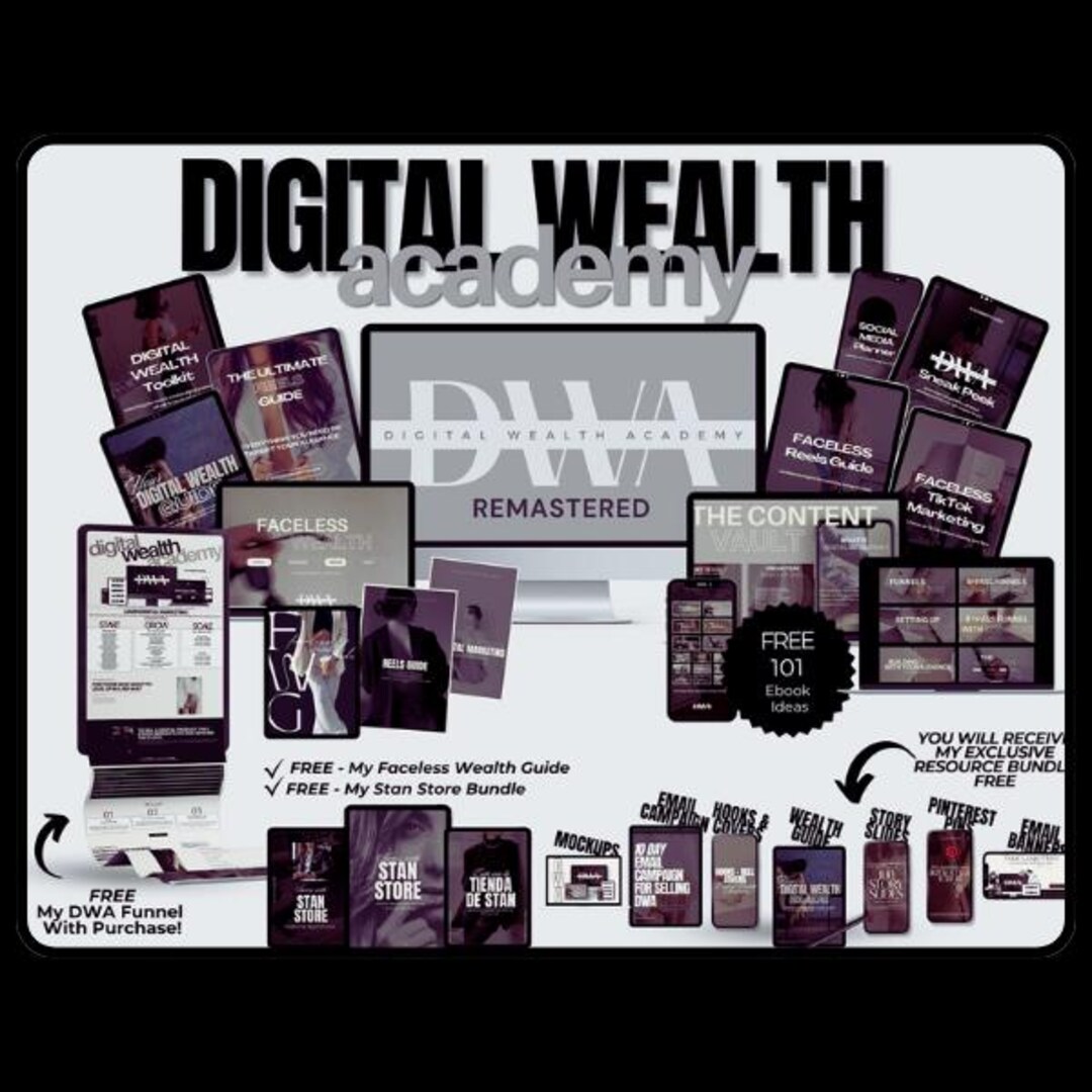 Digital Marketing PACK - DWA Course + 7 Free Bonuses/ Digital Wealth ...