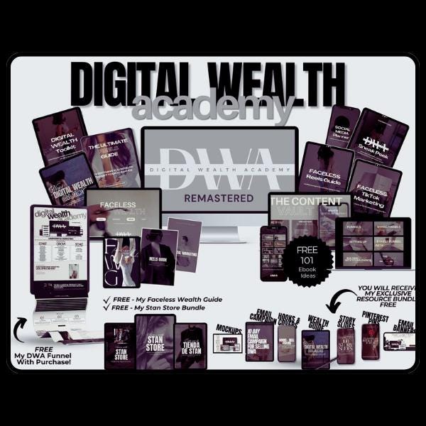 Digital Marketing PACK - DWA Course + 7 Free Bonuses/ Digital Wealth ...