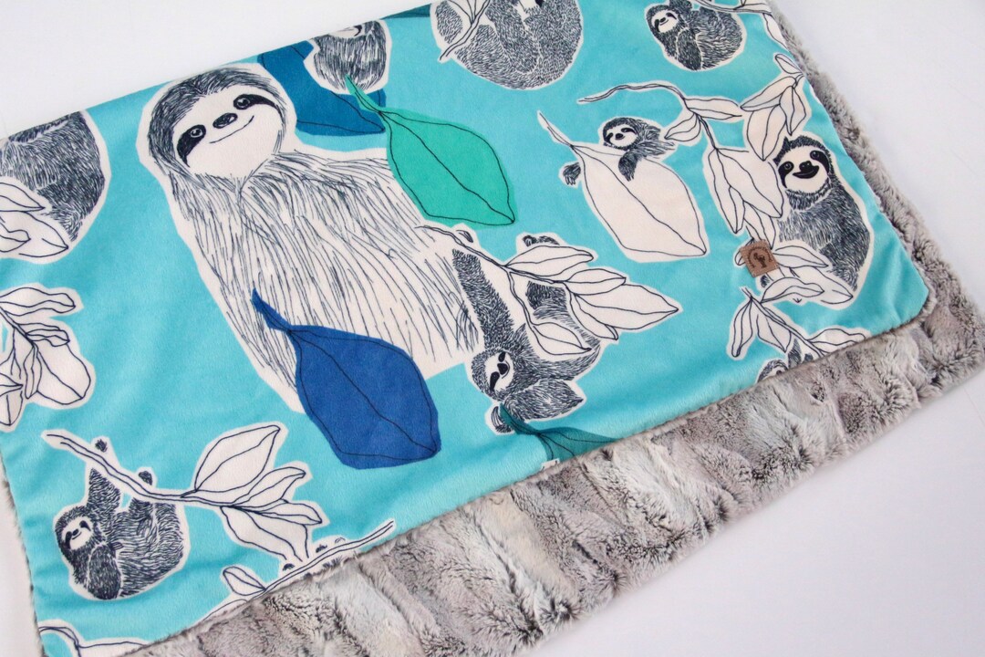 Sloth Baby Blanket Baby Blanket Boy Animal Baby Blanket - Etsy