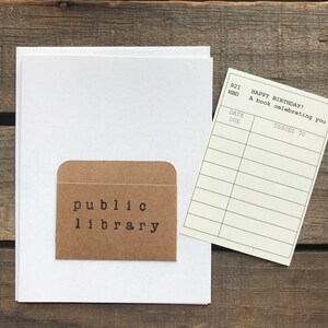 Birthday Card | Library Birthday Card | Retro Birthday Card | Book ...