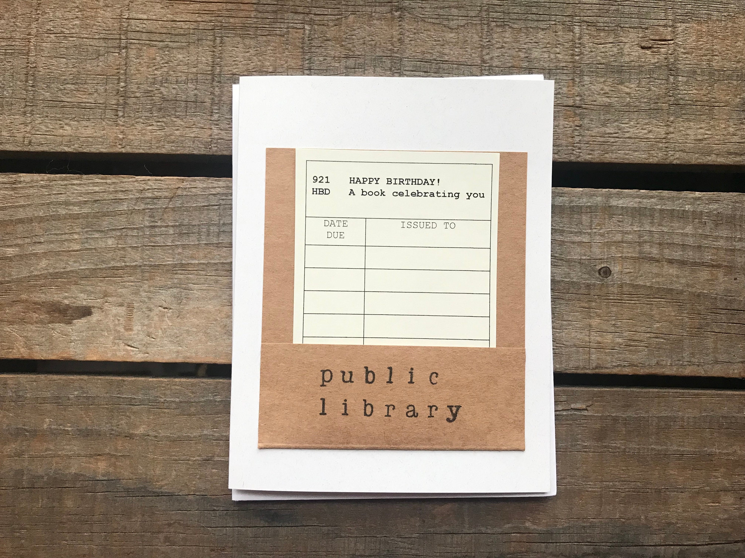 Birthday Card Library Birthday Card Retro Birthday Card - Etsy