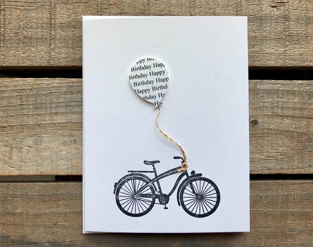 Birthday Card | Happy Birthday Bike Card | Bicycle Birthday Card ...