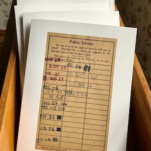 Library Greeting Card | Library Note Card | Library Checkout Card ...