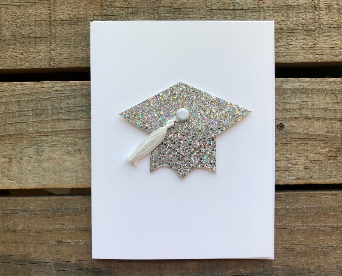 Graduation Card Sparkly Graduation Card Pretty Graduation | Etsy