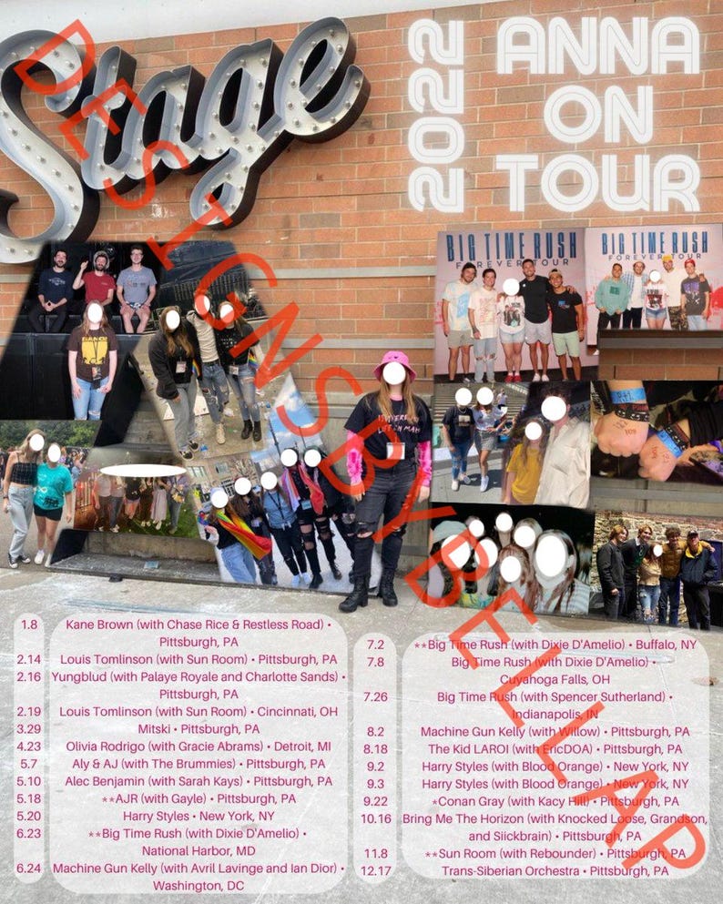 Personalized Concert Recap Tour Poster - Etsy