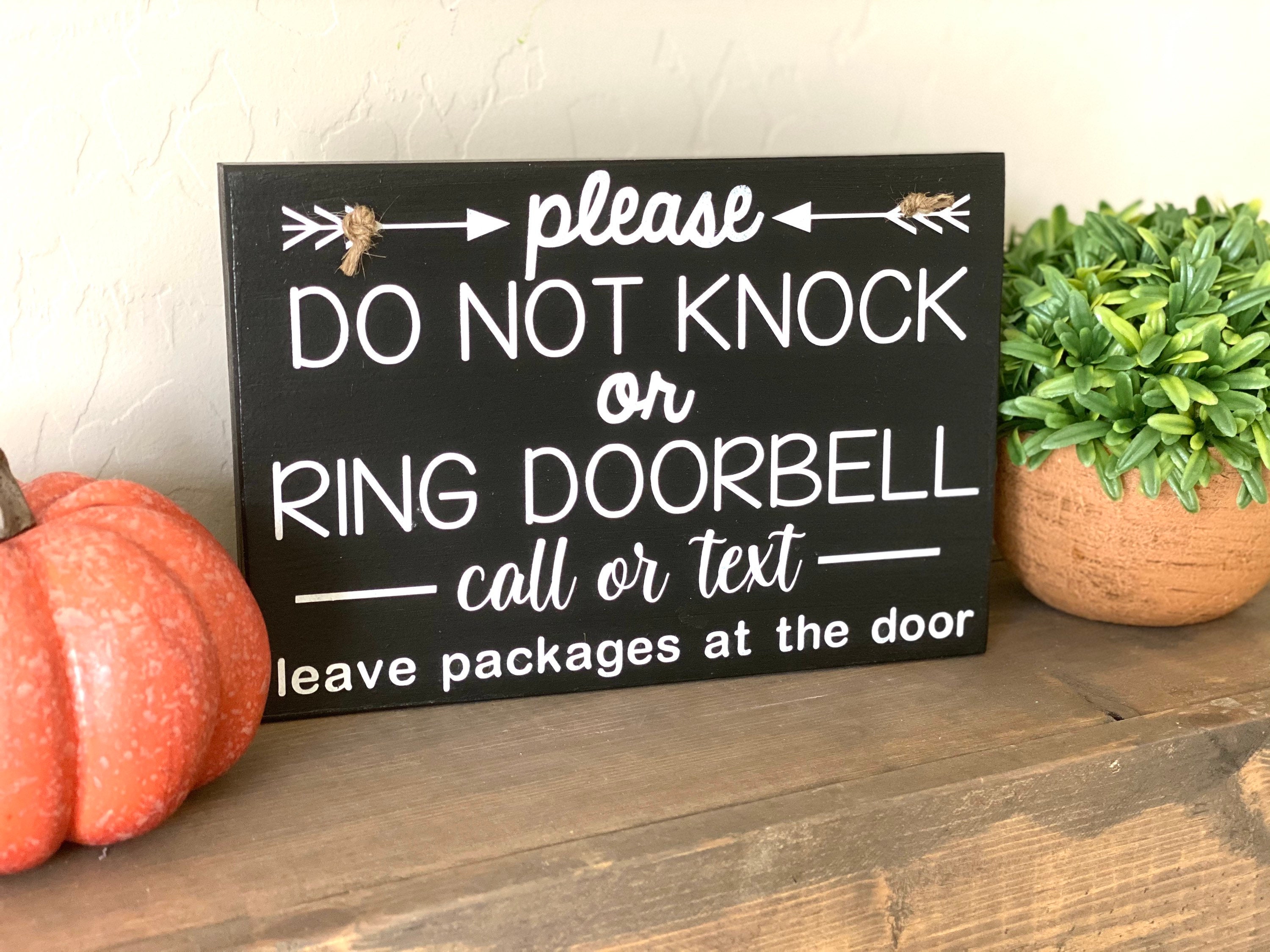No Soliciting Sign, Do Not Knock, Do Not Ring Bell, Leave Packages ...