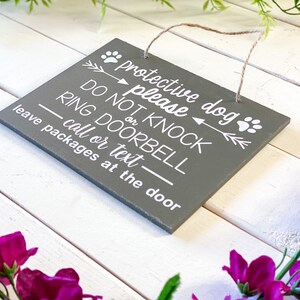 Protective Dog, No Soliciting, Do Not Knock, Do Not Ring Doorbell ...