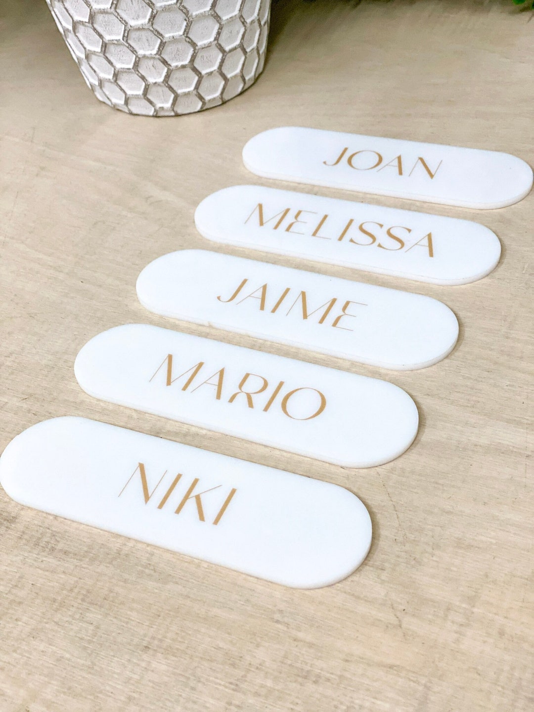 Acrylic Place Cards Wedding Ceremony Name Tags Seating Meal Indicator ...