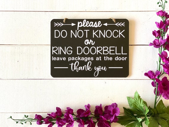 No Soliciting Sign Thank you Do Not Knock Do Not Ring | Etsy