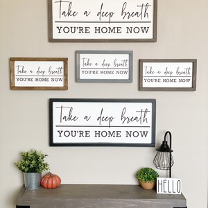 Take a Deep Breath Home Sign Wood Sign Custom Sign - Etsy