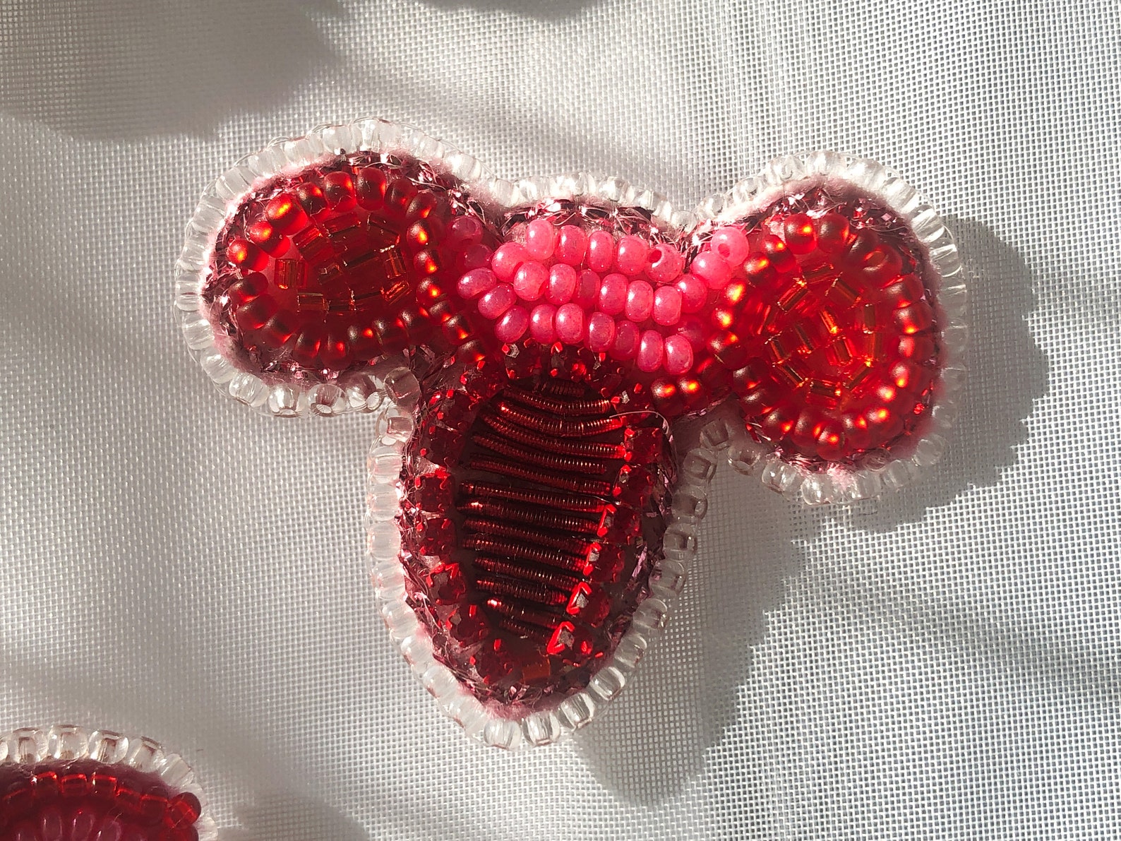 Beaded Abortion-rights Pin Anatomical Uterus Brooch Cervix Handmade ...