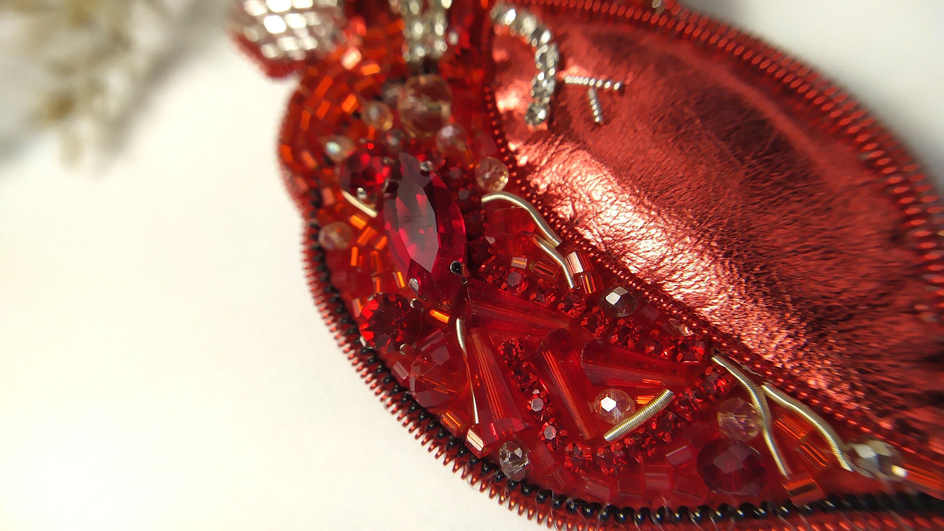 Anatomical Heart Brooch Human Heart Beaded Fun Gift Handmade - Etsy