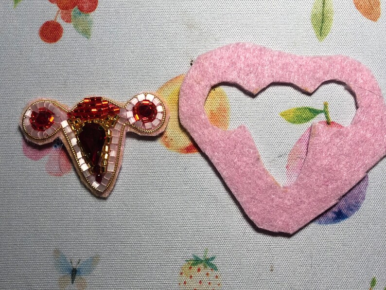 Anatomical Uterus Brooch TUTORIAL at Your Cervix Pattern Making Guide ...