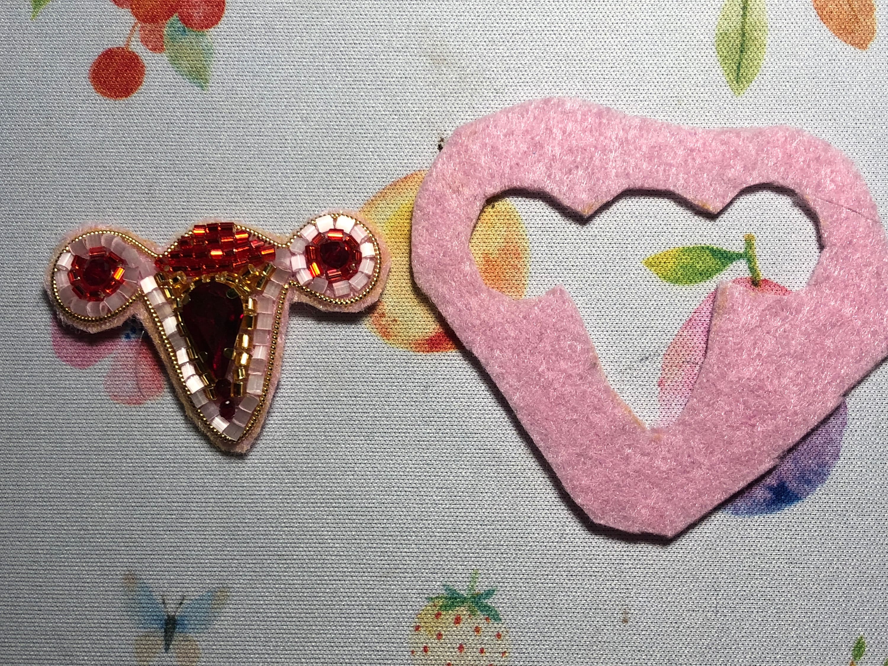 Anatomical Uterus Brooch TUTORIAL at Your Cervix Pattern Making Guide ...