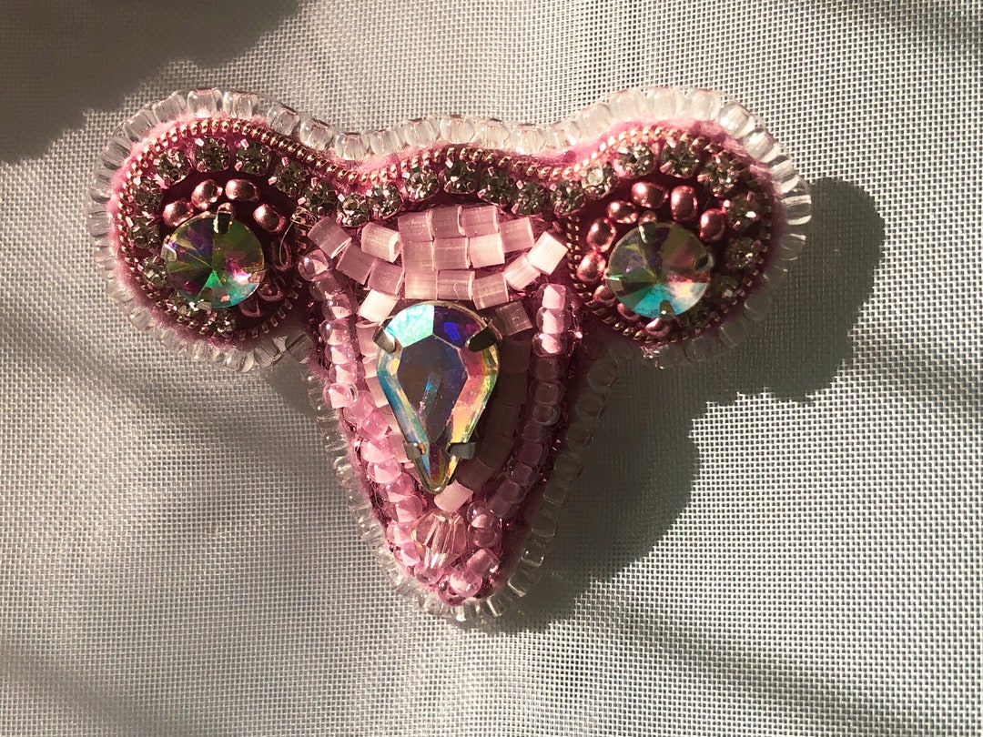 Beaded Abortion-rights Pin Anatomical Uterus Brooch Cervix Handmade ...