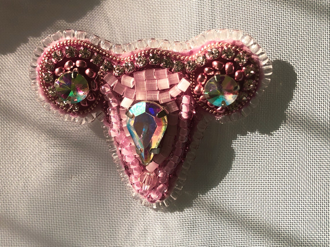 Beaded Abortion-rights Pin Anatomical Uterus Brooch Cervix - Etsy