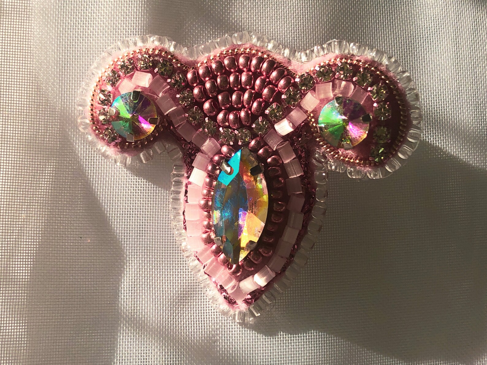 Beaded Abortion-rights Pin Anatomical Uterus Brooch Cervix Handmade ...