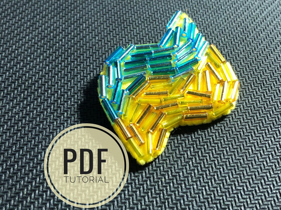 Brooch Flag of Ukraine TUTORIAL Pattern Brooch Making Guide Step by ...